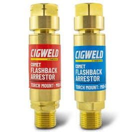 CIGWELD Comet Flashback Arrestor Torch Mount Mid Flow Oxy/Fuel Set ...