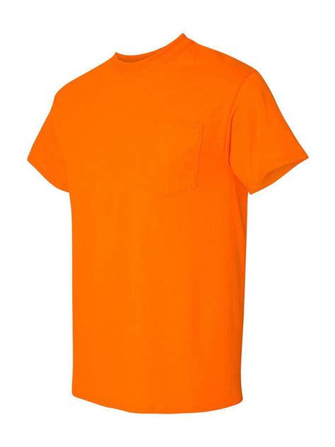 Gildan Dryblend Pocket T Shirt 8300 Safety Orange Size 2xl