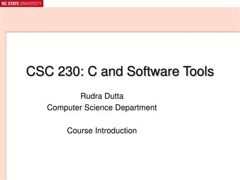 ppt csc 230 c and software tools powerpoint presentation free