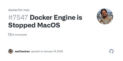 Docker Engine Is Stopped Macos · Issue 7547 · Dockerfor Mac · Github