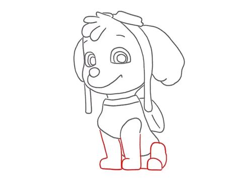 آموزش گام به گام نقاشی سگ های نگهبان اسکای برای کودکان