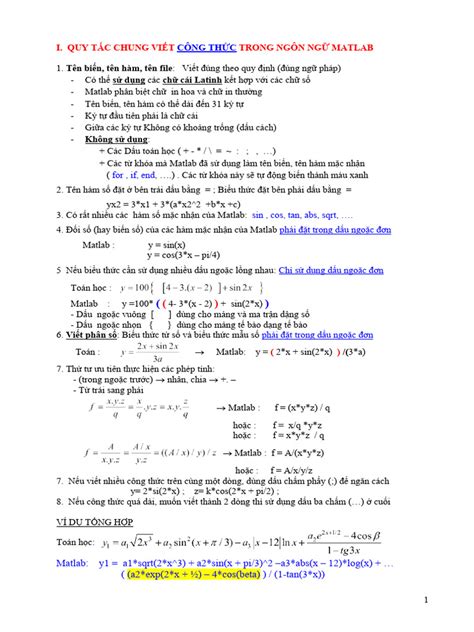 Một Số Lệnh Trong Matlab Pdf