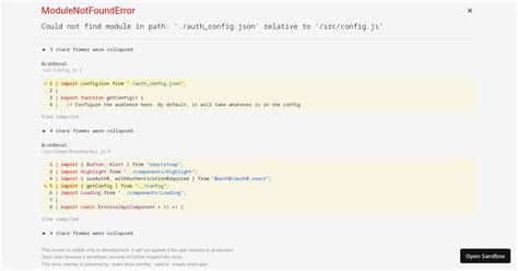 Auth0 React Sample Codesandbox