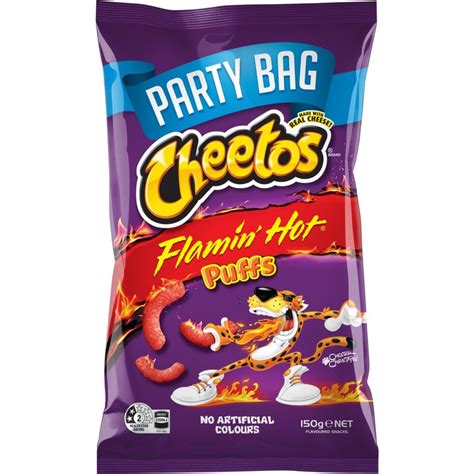Cheetos Puff Flamin Hot Bag 150g Box Contains 12units Cheetos From