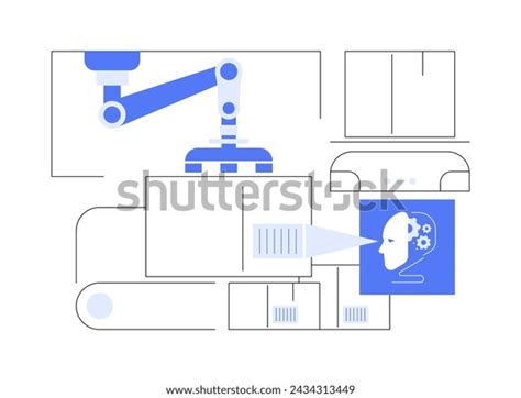 Ai Managed Robotics Supply Chain Abstract Concept Stock Vector Royalty
