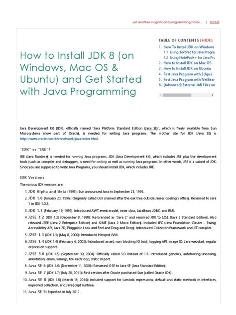 How To Install Jdk 8 On Windows Mac Os Ubuntu And Get Started With
