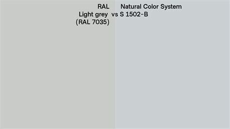 RAL Light Grey RAL 7035 Vs Natural Color System S 1502 B Side By Side Comparison