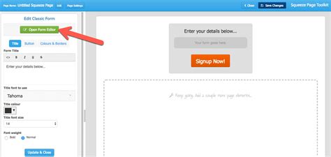 Using The Form Builder The Squeeze Page Toolkit