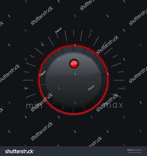 Black Knob Button Min Max Level Stock Illustration Shutterstock