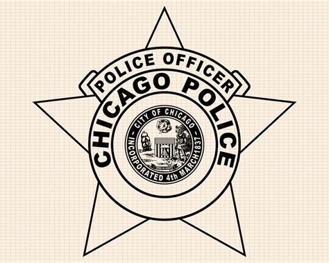 Chicago Police Officer Badge Svg Bundle Cut Files Etsy