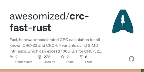 GitHub Awesomized Crc Fast Rust Fast Hardware Accelerated CRC Calculation For All Known CRC