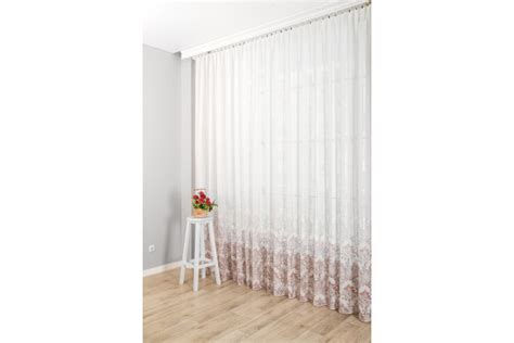 Тюль льон з принтом Корона Tlp 9149 купити в Україні ціни оптом фото магазин штор Ланіта