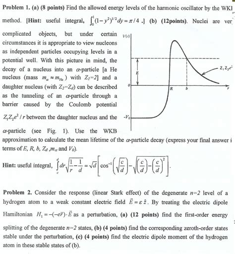Solved Problem 1 A 8 Points Find The Allowed Energy