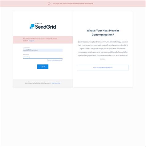 You Are Not Authorized To Access Sendgrid · Issue 923 · Sendgrid