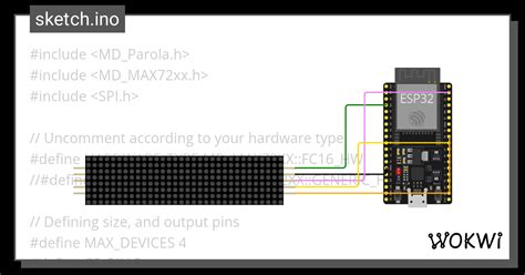 Andhara2222 Dot Matriks Wokwi Esp32 Stm32 Arduino Simulator