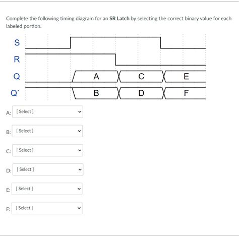 Solved Complete The Following Timing Diagram For An SR Latch Chegg Com