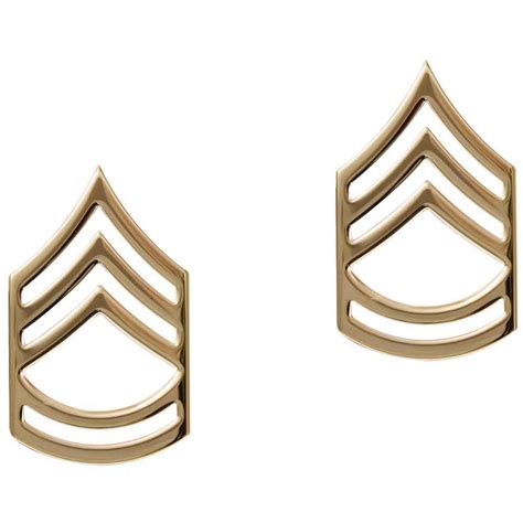 Sergeant First Class Polished Insignia Pin Camouflageca