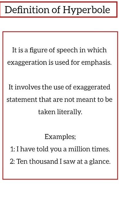 Hyperbole Hyperbole Figure Of Speech Hyperbole Definition And Examples Youtube