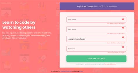 Github Bc464intro Component With Signup Form Master