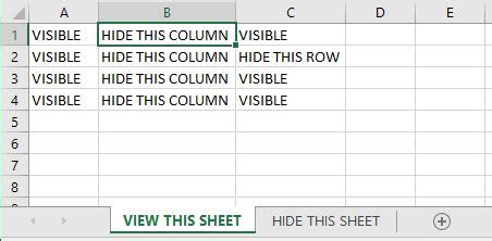 Microsoft Excel How Do Dynamically Hide Cells Sheets Without Macros Super User