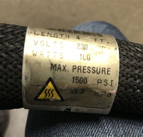 Nordson Hot Melt Adhesive Hose 274791c 230 V 100 W 4 Foot Length 90