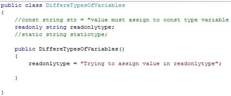 Difference Between Const Readonly And Static Variables Dwivediankitblog
