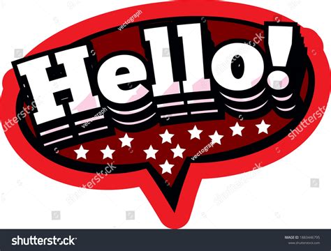Hello Banner Speech Bubble Poster Sticker Stock Vector (Royalty Free) 1883446795 | Shutterstock