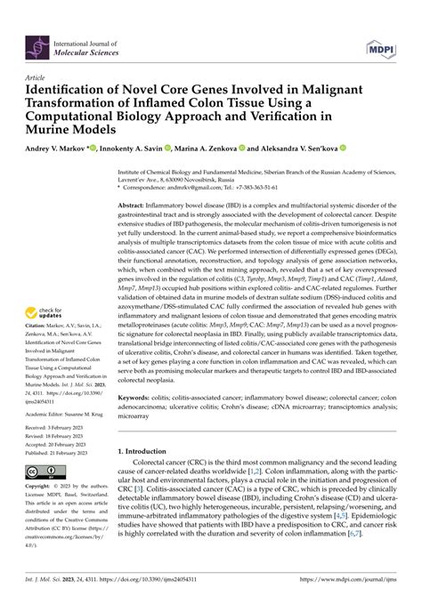 Pdf Identification Of Novel Core Genes Involved In Malignant