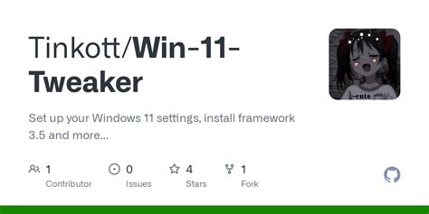 github tinkott win 11 tweaker set up your windows 11 settings