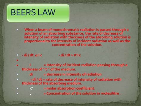 Beer Lamberts Law Pptx