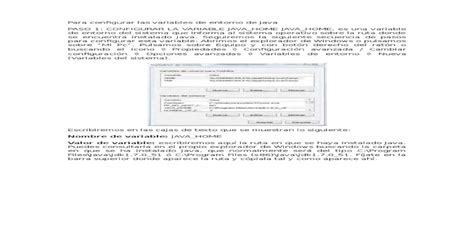 Download Pdf Configurar Las Variables De Entorno De Java