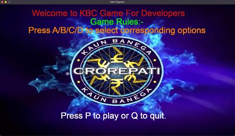 KBC Game In Python GeekyAnts