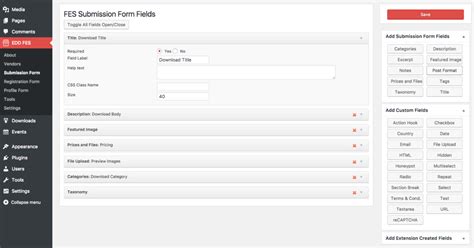 Frontend Submissions Easy Digital Downloads