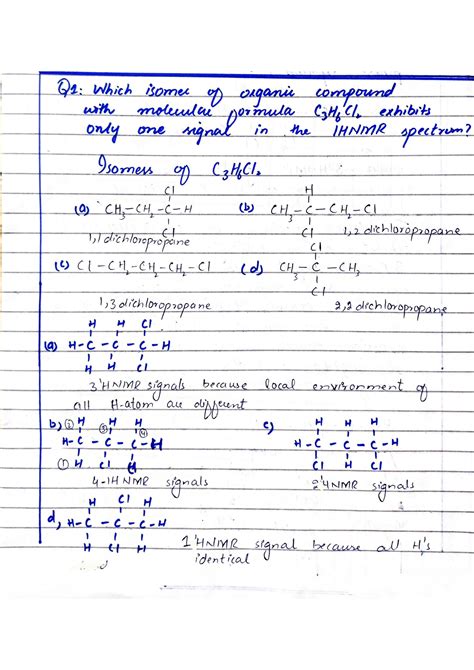 solution nmr spectroscopy assignment determine the number of signals