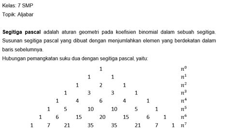 Dengan Menggunakan Pola Bilangan Segitiga Pascal