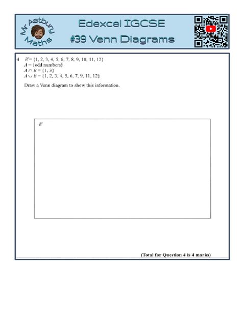 Series 1 Edexcel Igcse Exam Questions Venn Diagram Pdf