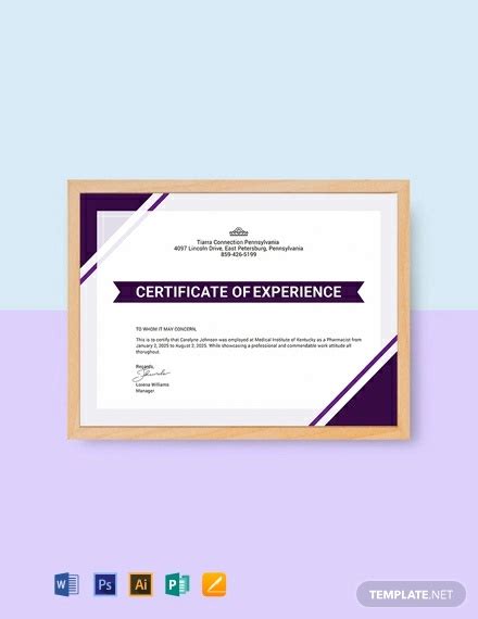 Free Job Experience Certificate Templates PDF Word AI InDesign