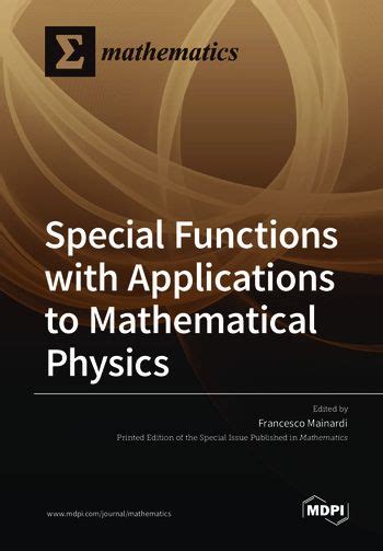 Mathematics Mdpi On Linkedin Special Functions With Applications To