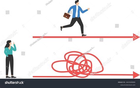 Female Manager Tangled Career Path Sexism Stock Vector Royalty Free Shutterstock