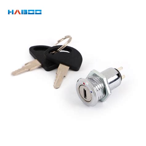 Haboo 16mm 2 Positions Hb101 Security Key Switch Lock Electric Scooter Lock With 2 Terminals