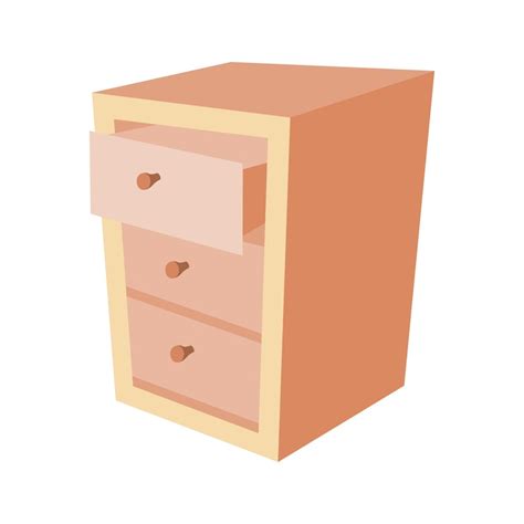Diseño Plano De Vector De Cajón Blanco Vacío Abierto Aislado Sobre