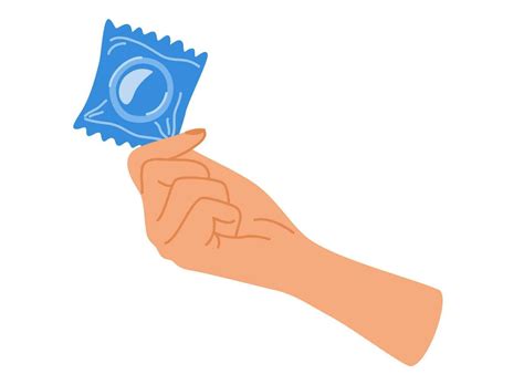 Hand With A Condom Safe Sex Protection From Pregnancy And Hiv
