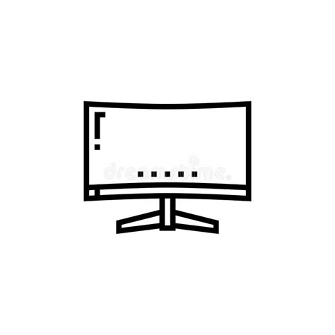 Monitor Vector Icon Computer Component Icon Outline Style Perfect Use For Logo Presentation