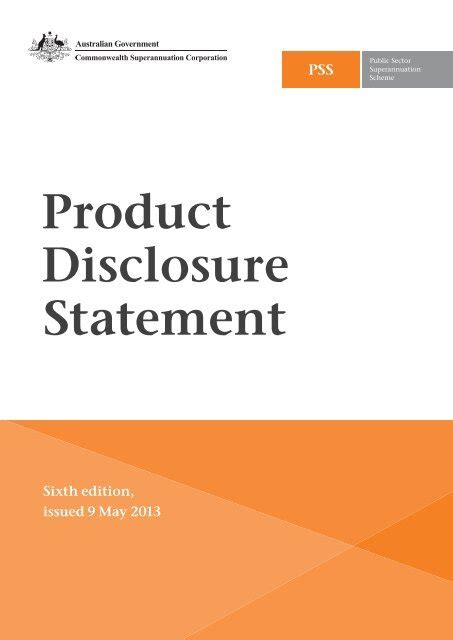 Product Disclosure Statement Pss