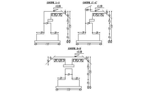 2d Drawing Of Different Structures With Formwork Details In Autocad