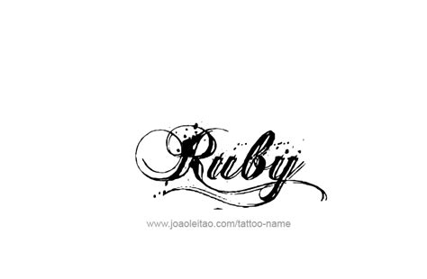Ruby Name Tattoo Designs