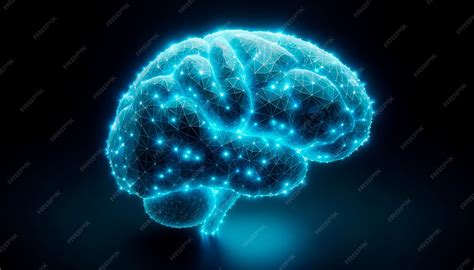 Premium Ai Image Creative Glowing Human Brain On Dark Background