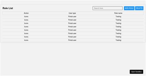 React Native Table Component Examples Codesandbox