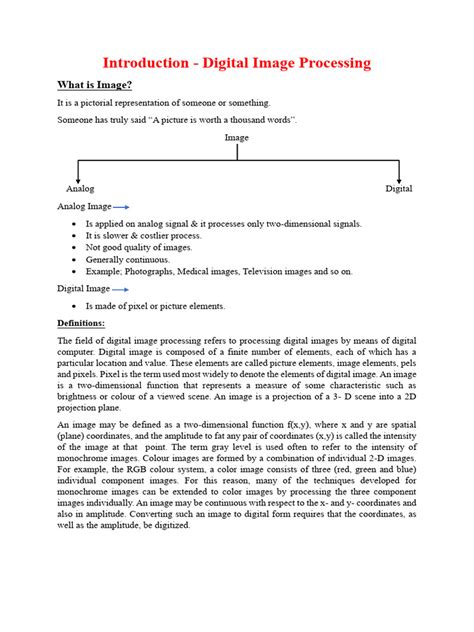 Intro Digital Image Processing Pdf