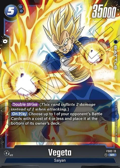 Fs02 13 Vegeta Dragon Ball Super Card Game Fusion World Card Dragon